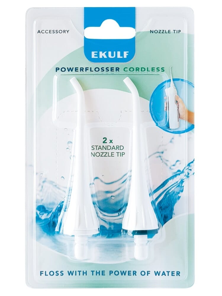 EKULF PowerFlosser Cordless Standard tip 2 stk - Hygi.no